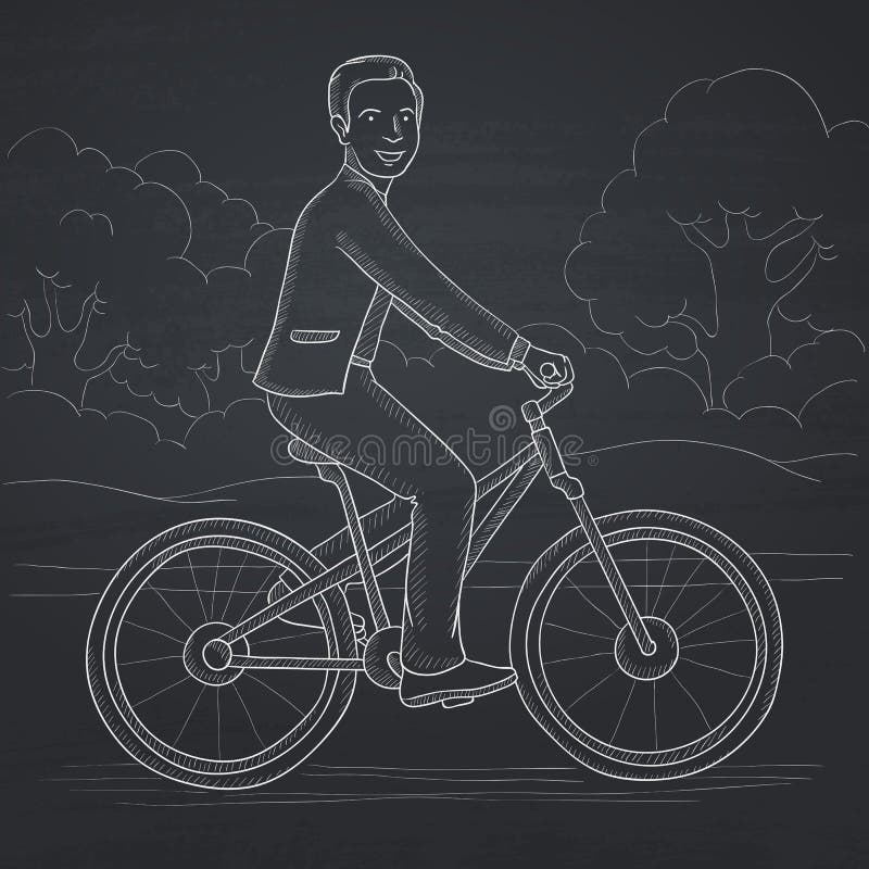 Chalk Bicycle Stock Illustrations – 283 Chalk Bicycle Stock ...