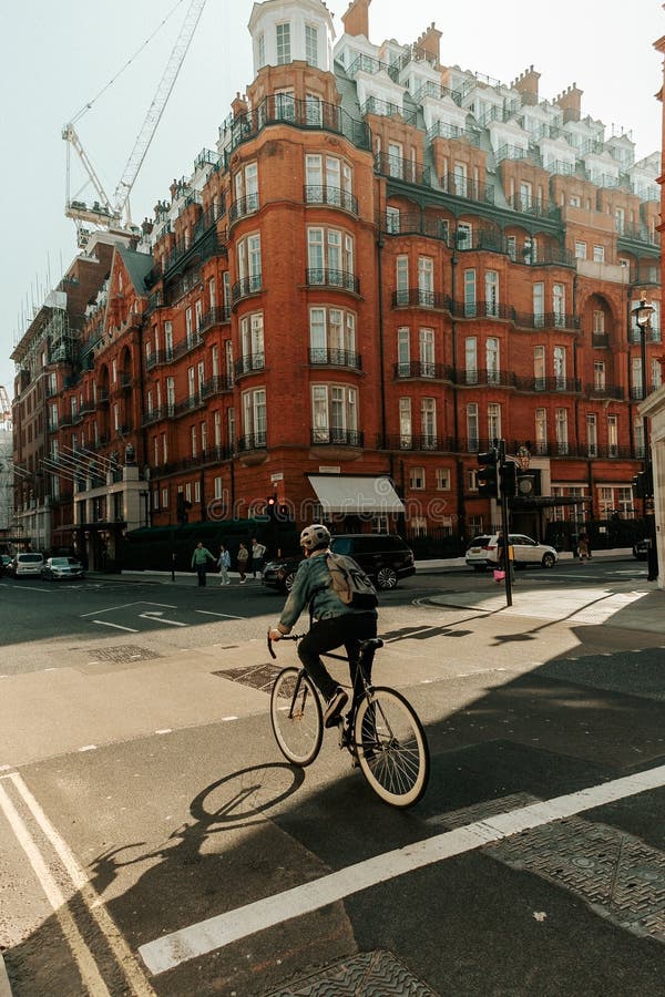 Man Riding a Bicycle in the Street in London Editorial Image - Image of ...