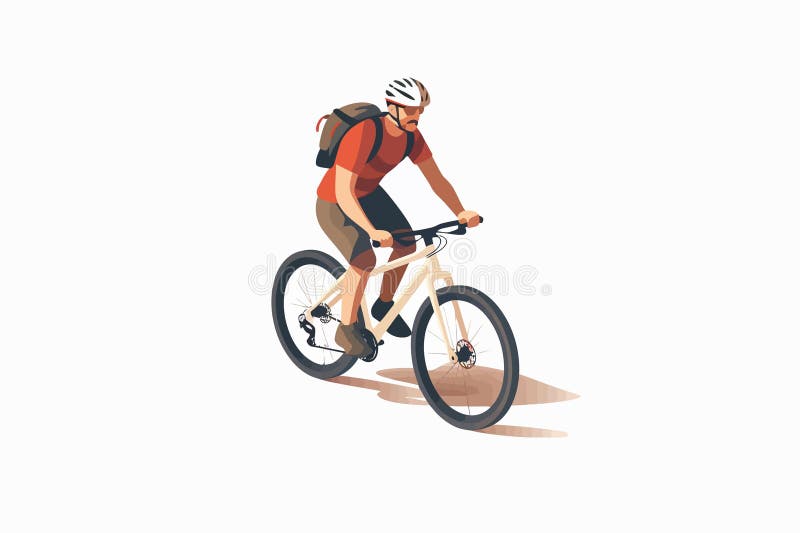 Man Riding Bike Set Isometric Vector Flat Isolated Vector Style ...