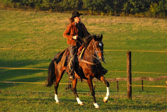 Man riding on his horse stock photo. Image of back, land - 6787688