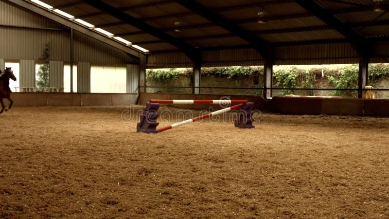 Man Riding a Horse in a Ranch Farm. Horse Rider Training and Practicing ...
