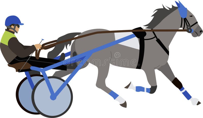 Man Riding Horse-drawn Carriage Vector Icon Isolated on White Stock ...