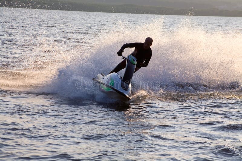 Man Riding on Jet Skis in the Sea Stock Photo - Image of person, speed ...