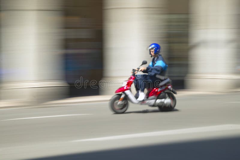 Man Riding Moped in Nice, France Editorial Stock Photo - Image of vespa ...
