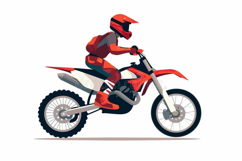 Man Riding Motor Bike Isolated Vector Style Illustration Stock Vector ...