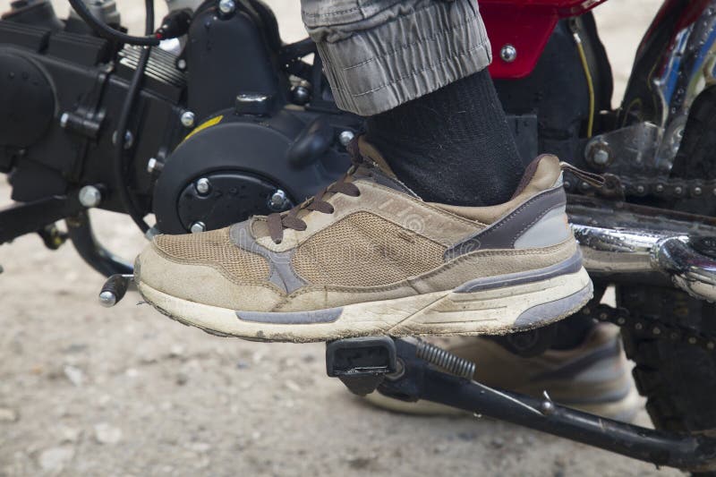 A Man is Riding a Motorcycle.Close-up Stock Image - Image of bike, ride ...
