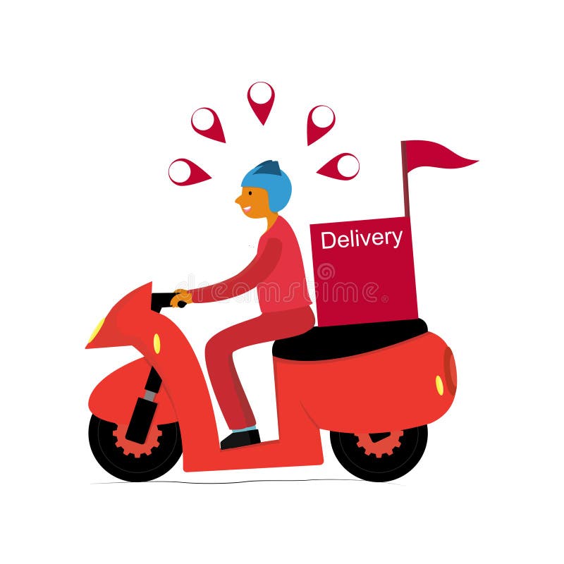 Motorcycle Delivery Stock Illustrations – 19,558 Motorcycle Delivery ...