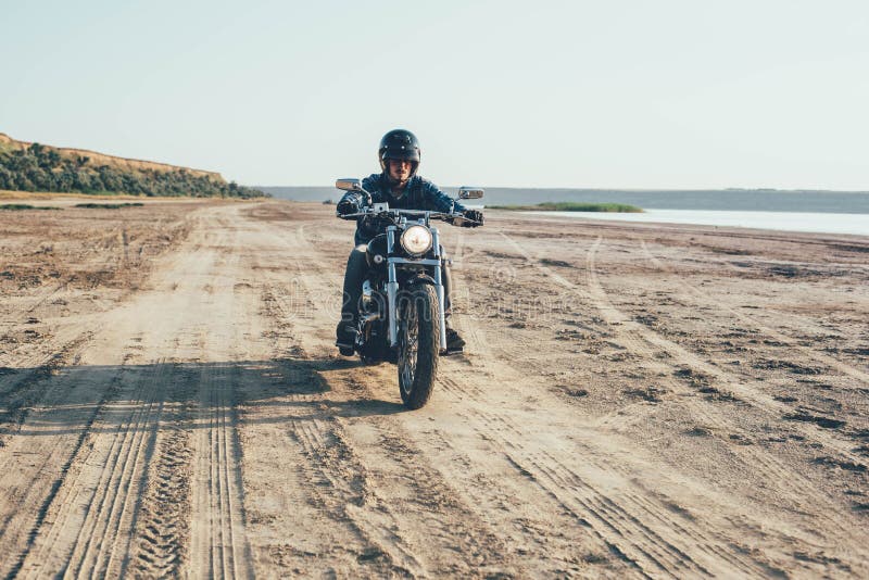Man riding motorcycle stock photo. Image of travel, motor - 80382970