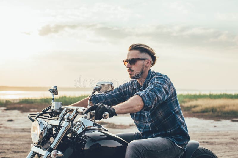 Man riding motorcycle stock image. Image of lifestyle - 80382719