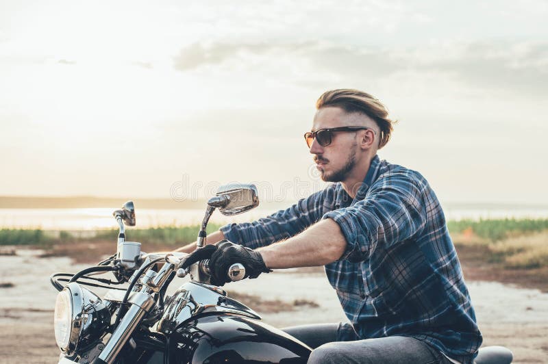 Man riding motorcycle stock image. Image of lifestyle - 80382719