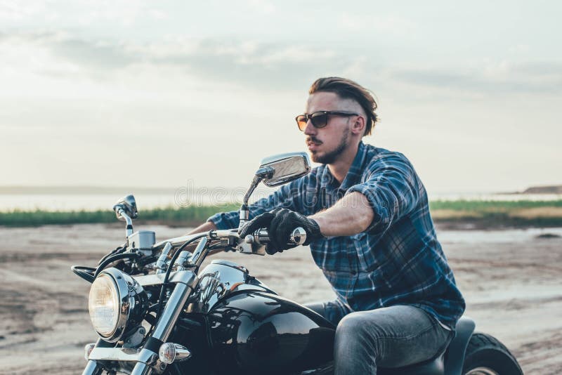 Man riding motorcycle stock image. Image of people, nature - 80384245