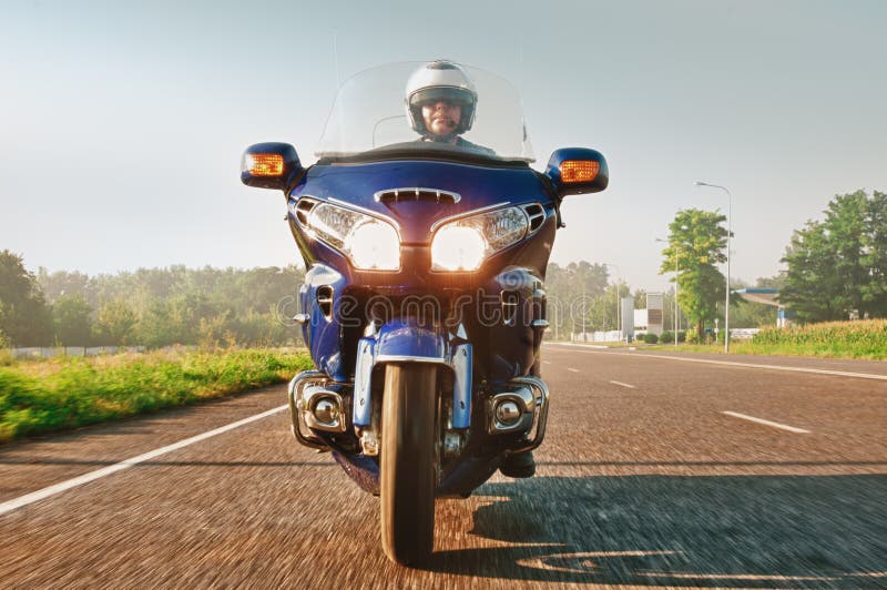 Biker on a motorcycle stock image. Image of city, motorcyclist - 44312157