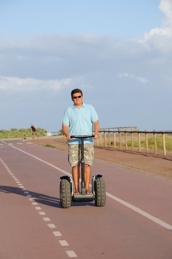Man riding segway stock image. Image of male, driving - 11240437