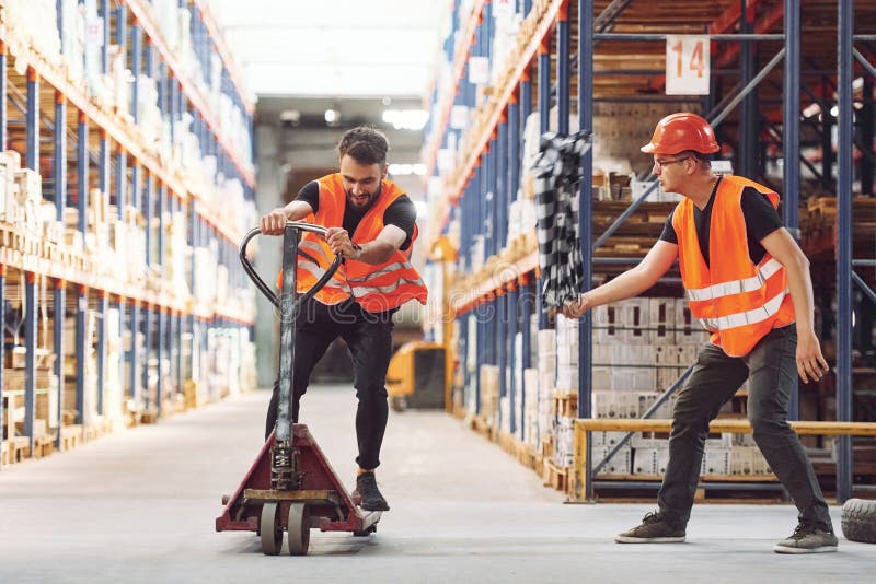 Man Riding Trolley Platform. Having Fun Stock Photo - Image of natural ...