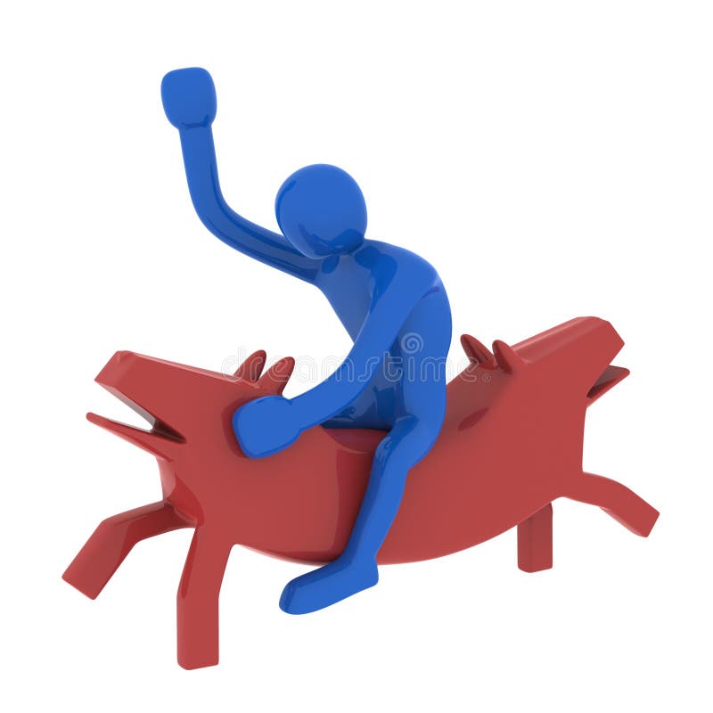 Man Riding Two Head Dog stock illustration. Illustration of green ...