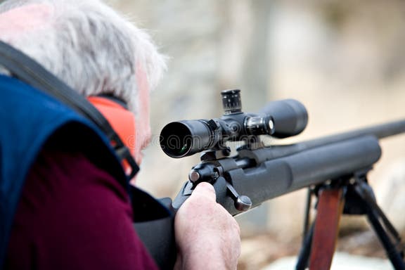 Man with rifle stock image. Image of target, weapon, hunting - 2024087