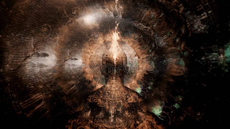 Man with Ring of Fire Around Head Stock Video - Video of metaphoric ...