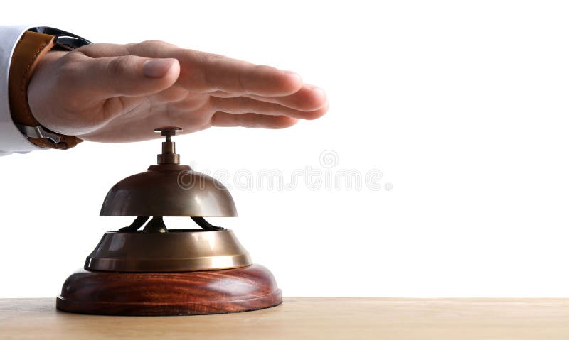 Ringing Hotel Reception Bell Stock Image - Image of concepts, concierge ...