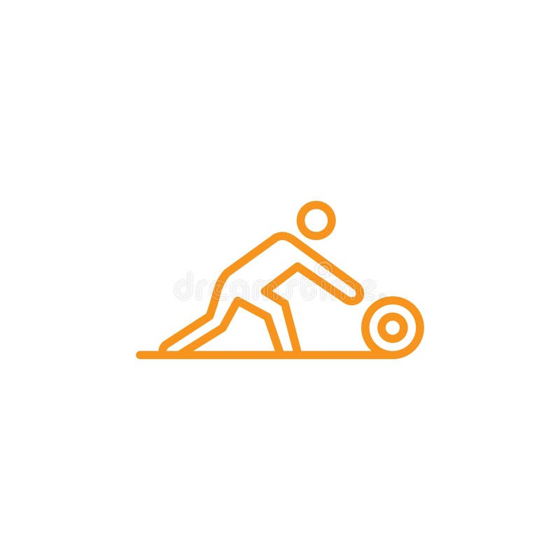 Man Rolling Carpet Mat Icon Outline Vector for Web Ui Stock Vector ...
