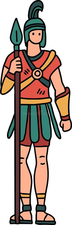 A man in a Roman costume stock vector. Illustration of engraving ...