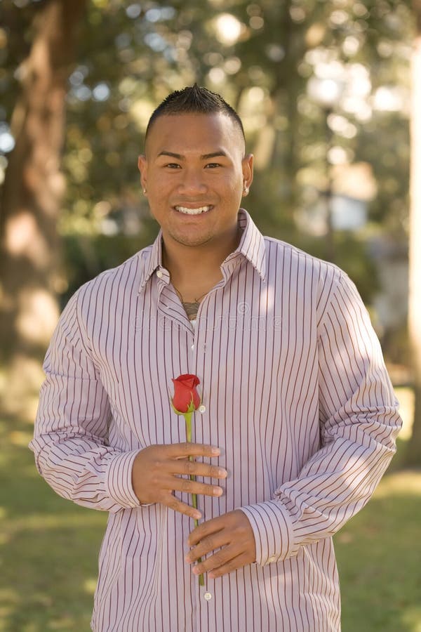 Man with Rose stock photo. Image of romantic, person, happy - 7258968