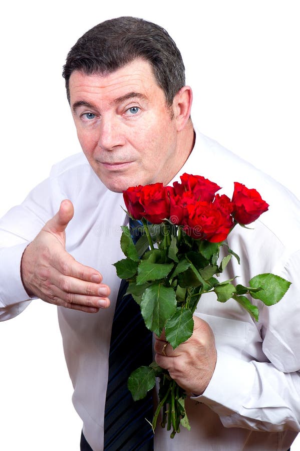 Man with roses stock image. Image of boyfriend, love - 17974457