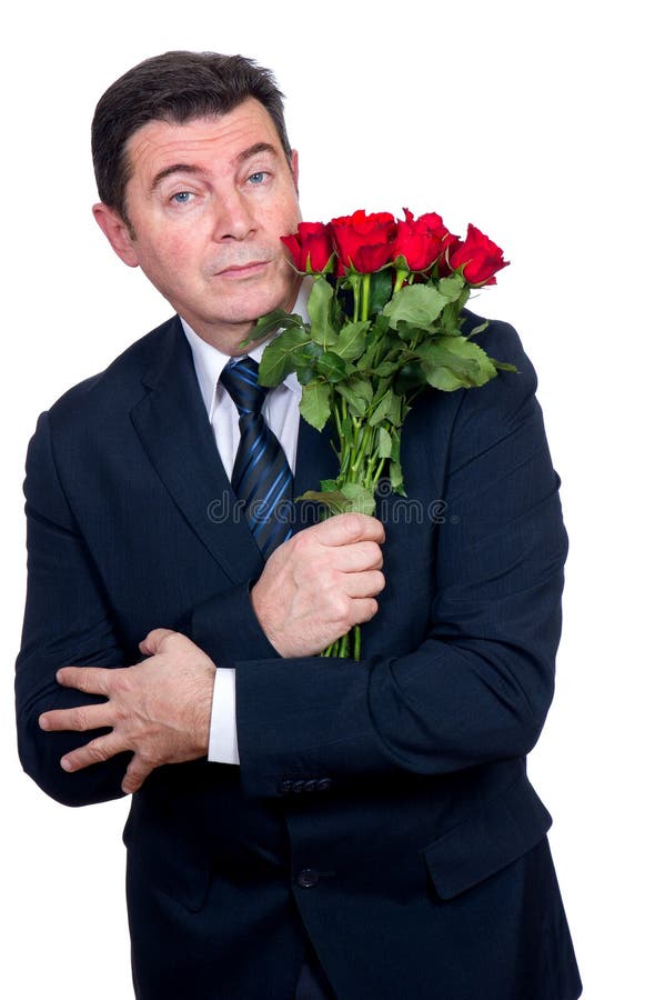 Man with roses stock photo. Image of hand, lover, couple - 17973904