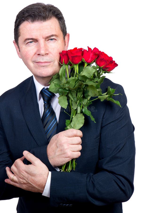Man with roses stock image. Image of boyfriend, love - 17974457