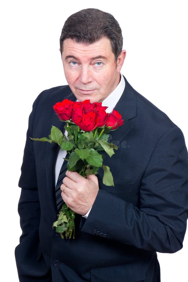 Man with roses stock photo. Image of hand, lover, couple - 17973904