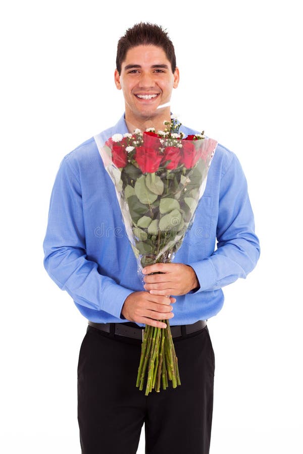 Man with roses stock photo. Image of attractive, roses - 28701312