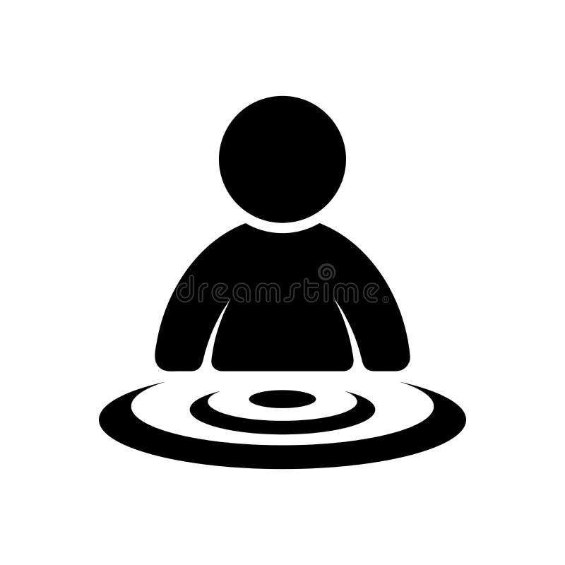 Man Rotation Icon. 360 Degree Rotation. Vector Location Symbol Stock ...