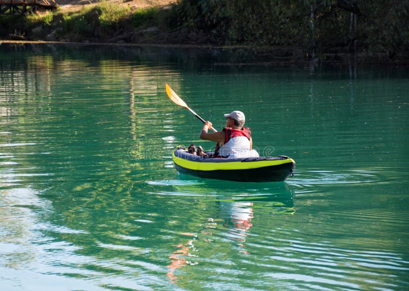 Man Rowing in a Boat on the River Editorial Photo - Image of activity ...