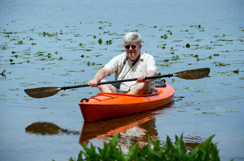 Man rowing a kayak stock photo. Image of kayak, sport - 36452578