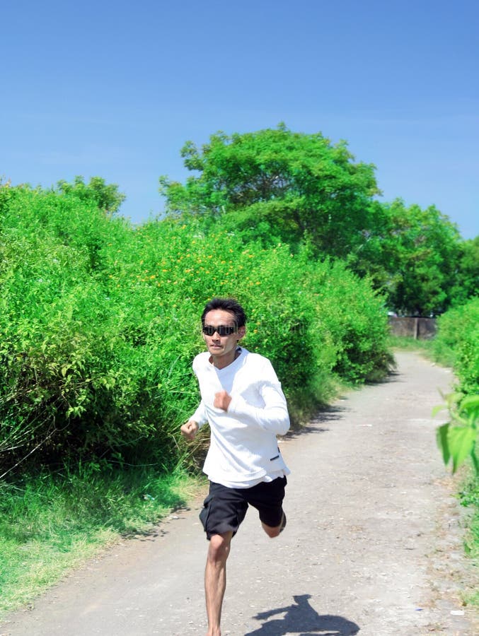 Man run in hot day stock photo. Image of tropical, problem - 5607108