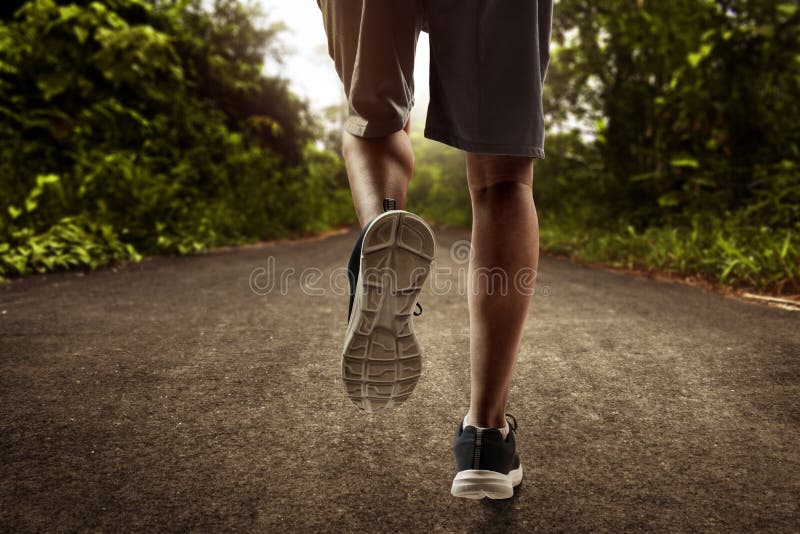 Man running outdoor at day stock image. Image of healthy - 139703351