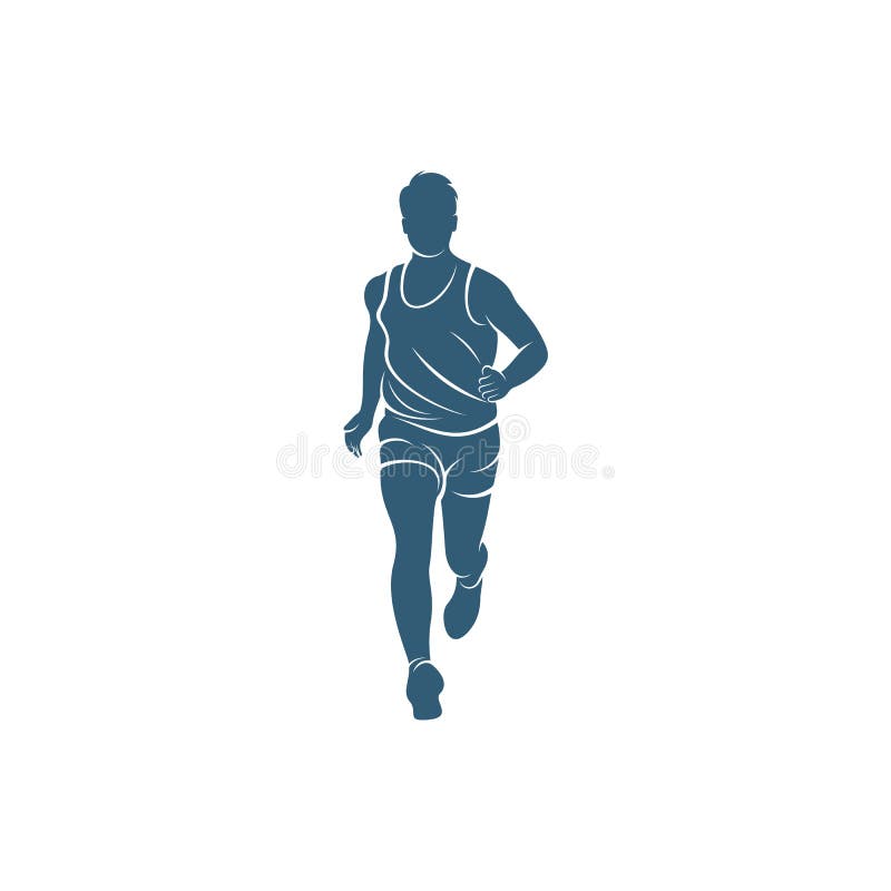 Man Runner Athletic Logo Design Vector. Icon Symbol. Template ...