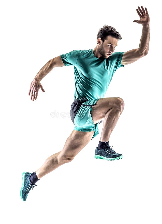 Runner Running Jogger Jogger Young Man Isolated White Background Stock ...
