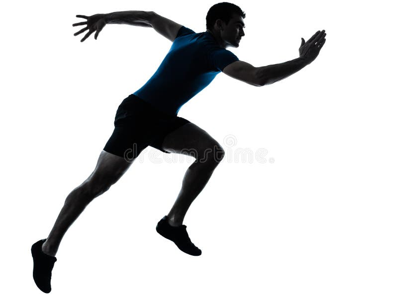 Man Runner Running Sprinter Sprinting Stock Photo - Image of cutout ...