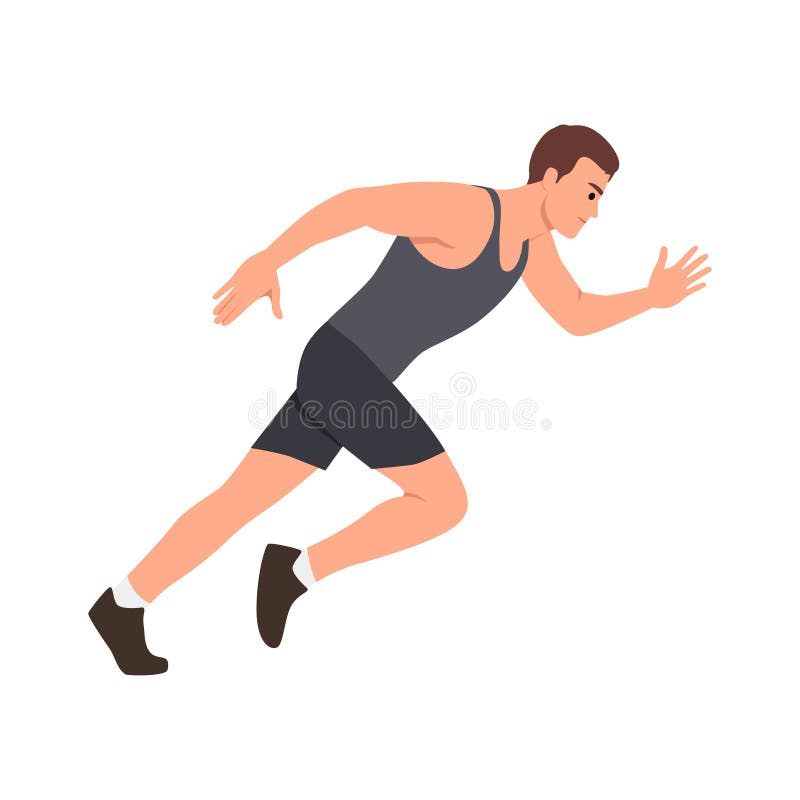 Man Runner Sprinter Explosive Start in Running Stock Vector ... Man Runner Sprinter Explosive Start in Running Stock Vector ...