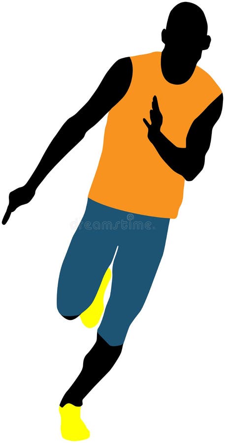 Sprinter running stock vector. Illustration of speed, sport - 4644675
