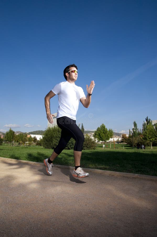 Man running stock photo. Image of shoes, male, outside - 16667292