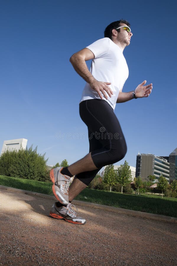 Man running stock image. Image of grass, healthy, athlete - 16673105