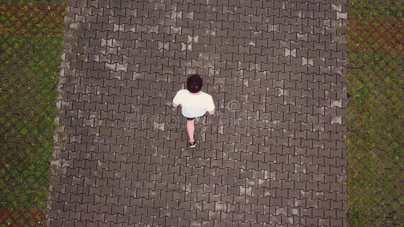 A Man Running a View from a Height Stock Footage - Video of leadership ...