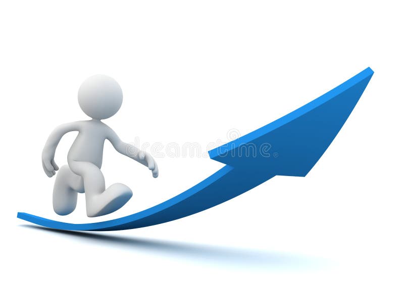 Man Running Up an Arrow in the Right Direction Inspirational Quote ...