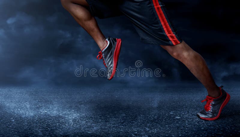 Man running on asphalt stock photo. Image of health, runner - 87325632