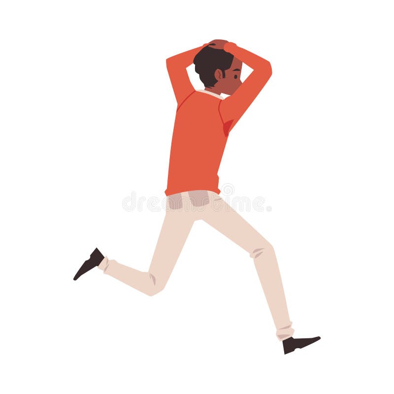 Person Scared Running Isolated Stock Illustrations – 315 Person Scared ...