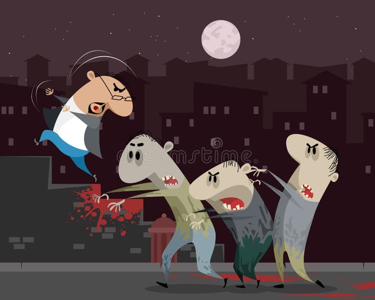 Man Running Away from Zombie Stock Vector - Illustration of green ...