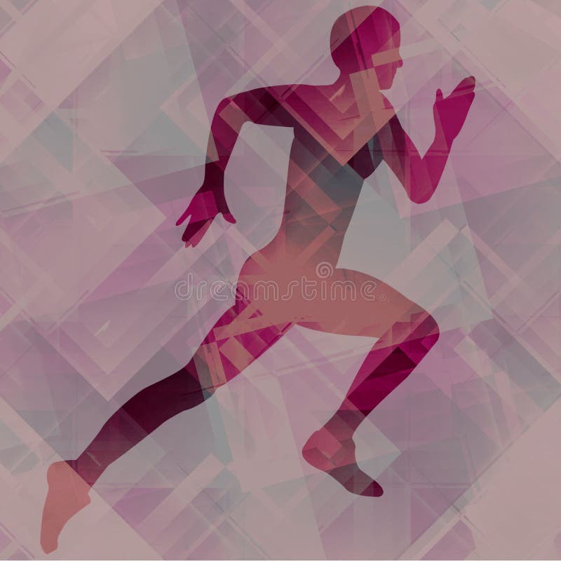Man running stock illustration. Illustration of shape - 58791248