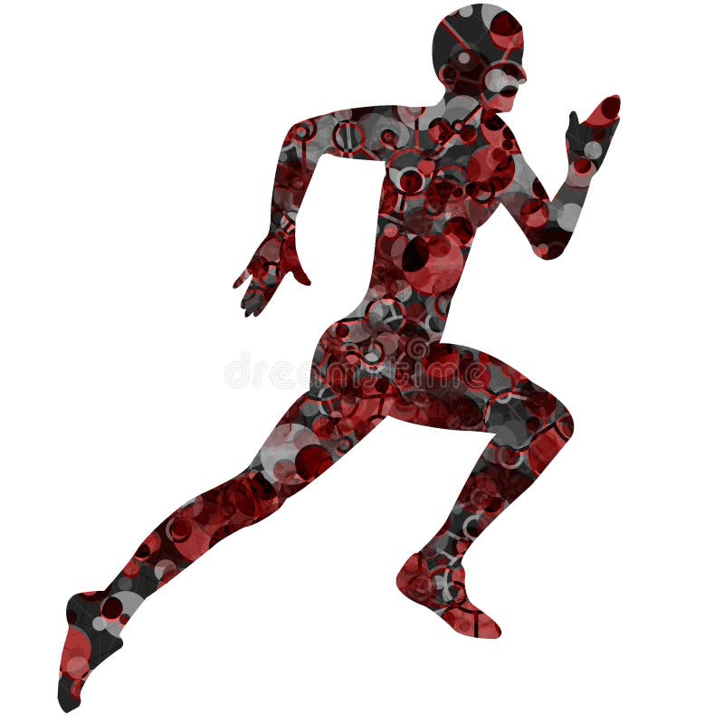 Man running stock illustration. Illustration of shape - 58791248