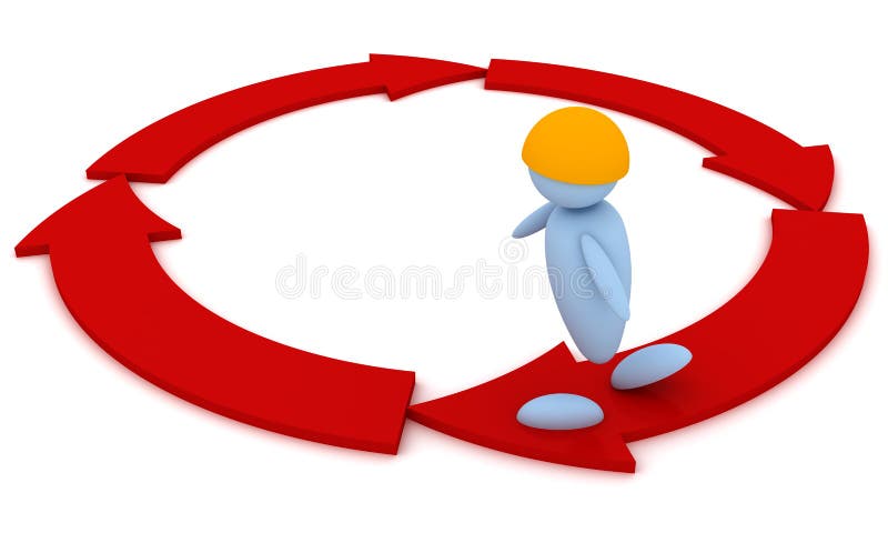 The Person Running in a Gear Stock Illustration - Illustration of ...